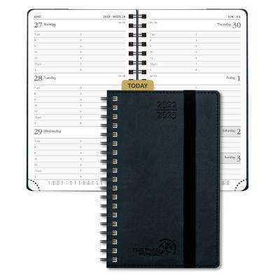 China PU Softbound Eco Friendly Academic Planner 2023 2024 4.33x6.69 Inch Spiral for sale