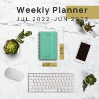 China Eco Friendly Softcover Wirebound Academic Planner 2023 12 Month 4.33x6.69 Inch Green for sale