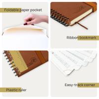 China Spiral Softcover ECO Friendly Academic Planner Brown Elastic Closure for sale