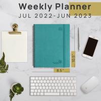 China Donau Blue Large Weekly Planner 2023-2024 Hourly Schedule 100GSM Paper for sale
