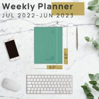 China OEM Green Medium Academic Planner With Monthly And Weekly Schedule for sale