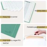 China OEM Green Medium Academic Planner With Monthly And Weekly Schedule for sale