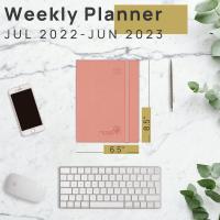 China POPRUN Pink Academic Planner With Weekly Schedule And Monthly Overview for sale