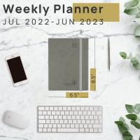 China Custom Academic Planner Medium Grey With Weekly Schedule On 2 Pages for sale