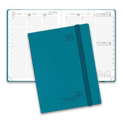 China Custom Planner Medium Pacific Green Monthly and Weekly Planner With Hourly Schedule for sale
