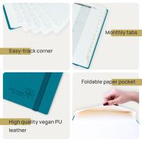 China Custom Planner Medium Pacific Green Monthly and Weekly Planner With Hourly Schedule for sale
