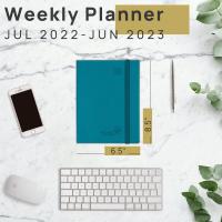 China Custom Planner Medium Pacific Green Monthly and Weekly Planner With Hourly Schedule for sale