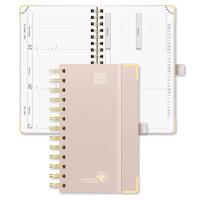 China Custom Executive Weekly Planner July 2023 June 2024 4.33x6.69 Inch Pink Hardcover for sale