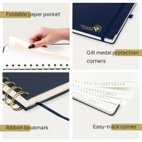 China Hardcover Spiral Weekly Planner 2023 2024 100GSM Ivory Paper Reinforced Medal Corner for sale