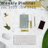China 100GSM Ivory Paper Weekly Schedule Planner Custom 12 Month Time Span for sale