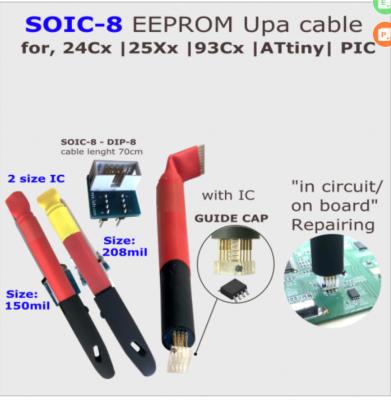 China UPA cable SOIC105mil  8 POGO PIN ADAPTER with guide cap  for EEPROM/ FLASH memories in circuit on board data repairing for sale