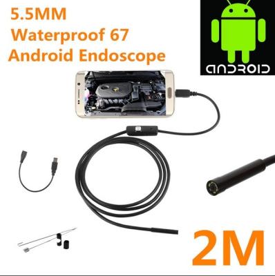 China 5.5mm waterproof 67 android endoscope borescope USB inspection camera HD6 LED 5 for sale