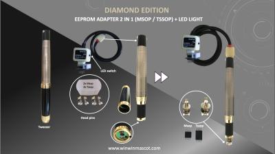 China EEPROM TWEEZER ADAPTER 2 IN 1 MSOP TSSOP SOIC WITH LED LIGHT DIAMOND EDITION KIT SET for sale