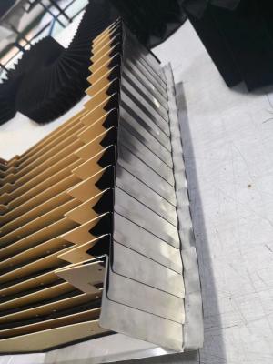 China highly durability  laminar bellow / hinged steel lamellas  for agaist red hot sharp edged swarf . for sale