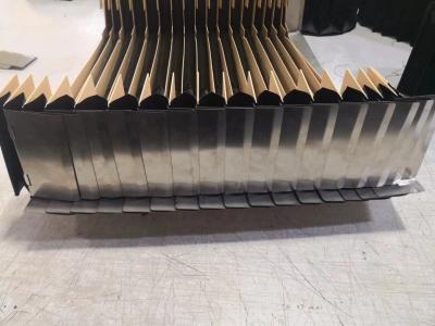 China highly durability  steel clad bellows black and silver for agaist sharp edged swarf for sale