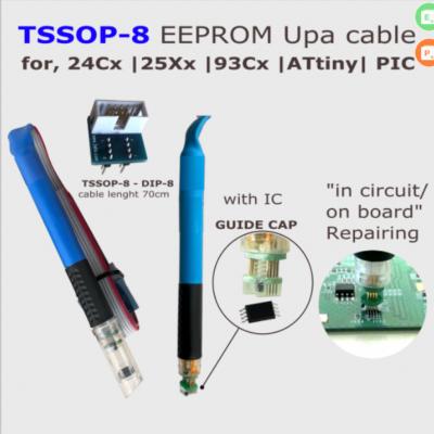 China MSOP8 TSSOP8pogo pin adapter with led light for in-circuit  EEPROM/93CXX /25CXX/24CXX programming for sale