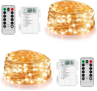 China Led Christmas Decor Battery Operated String Lights With Remote Timer Waterproof for sale