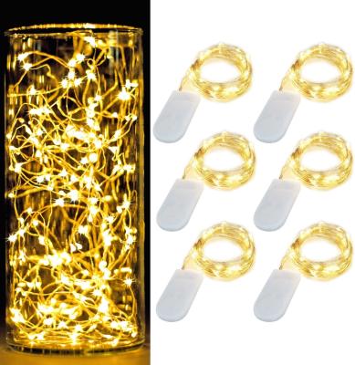 China 2M Fairy String Lights 20 Micro Starry LEDs On Copper Wire CR2032 Batteries For Wedding Centerpiece for sale