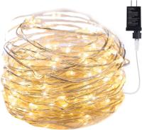 China IP66 Minetom Fairy Lights Plug In Starry String Lights 33Ft 100 LEDs Silver Wire Firefly for sale