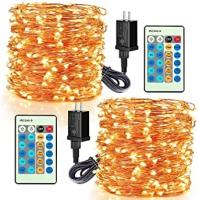 China 99ft 300 LEDs Dimmable Warm White Copper Wire Lights Remote Control For Garden Room for sale