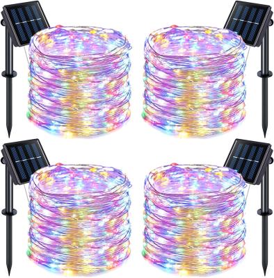 China 33Ft 100 LED Fairy Solar Copper Wire Lights For Tree Garden Patio Decor for sale