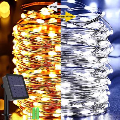 China Warm White Solar Copper Wire Twinkle Lights 240 LEDs Color Changing Home Decor for sale