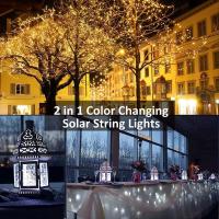 China Warm White Solar Copper Wire Twinkle Lights 240 LEDs Color Changing Home Decor for sale