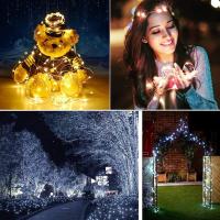 China Warm White Solar Copper Wire Twinkle Lights 240 LEDs Color Changing Home Decor for sale