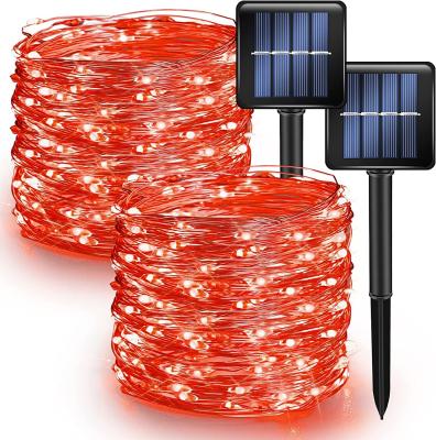 China 8 Modes Solar Copper Wire Lights  120pcs LED Fairy Lamp For Christmas Decoration for sale