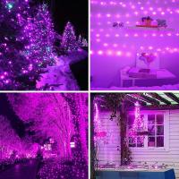 China Purple 200pcs LED Solar String Lights IP65 Halloween Decorations for sale