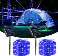 China 200 Led Copper Wire Solar Fairy Lights With 8 Lighting Models Party Holiday Decor for sale