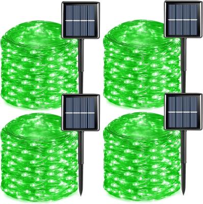 China Waterproof Green Solar Fairy Lights For Garden Yard Patio Fence Wedding Decor for sale