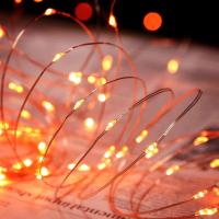 China IP65 Orange Solar String Lights Halloween Decor Twinkle Firefly Lights for sale
