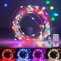 China Color Changing 100 LED String Fairy Lights Remote USB Powered Pastel Easter Lights for sale