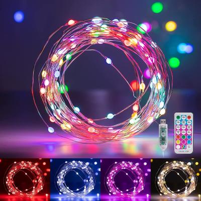 China Color Changing 100 LED String Fairy Lights Remote USB Powered Pastel Easter Lights for sale