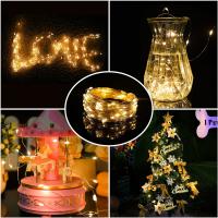 China Warm White 100 LED Christmas Lights USB Powered Silver Wire Mandiq String Lights for sale