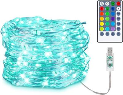 China USB Powered Changing String Lights 33ft 100 LED Twinkle 30m Length For Bedroom for sale