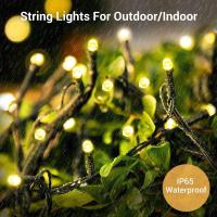 China 200 LED Icicle Lights Solar Powered Waterproof Decorative Fairy Lights for sale