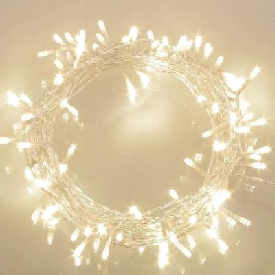 China IP65 Battery Operated String Lights 11M Warm White Outdoor Clear 100 LED for sale