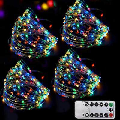China Color Changing Multi Colored Fairy Lights Remote Timer 8 Mode Starry Long String for sale