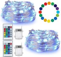 China Fairy String 50 LED Battery Copper Wire Lights Multicolor Changing With Remote for sale
