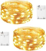 China Battery Operated Waterproof String Lights Copper Wire Twinkle Starry Lights for Centerpiece Outdoor Decoration for sale