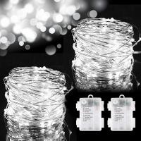 China White 100 LED Copper Wire String Lights Waterproof Mini Battery Power Twinkle Lights for Festival Decor for sale