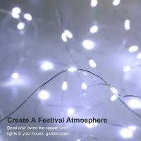 China White 100 LED Copper Wire String Lights Waterproof Mini Battery Power Twinkle Lights for Festival Decor for sale