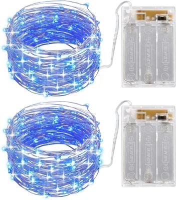 China 100 LED Mini Copper Wire Starry Lights Battery Powered Decoration Lights for Gardens Halloween for sale