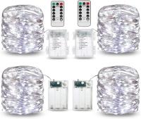 China 10m Battery Operated Christmas Lights Silver Wire Twinkle Lights With Remote Control for sale