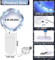 China Cold White LED Fairy Lights 20pcs Battery Operated Mini String Lights For Wedding Halloween for sale
