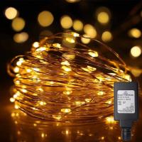China 30m 5W Waterproof Copper Wire Lights With UL Adapter Included Led Fairy Lights for sale
