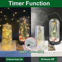 China Copper Wire Lights Battery Operated Timer Fairy Light for Valentine's Day Decoration Garden Yard Party for sale
