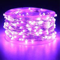 China Dimmable Purple Fairy Lights Plug in Super Long Twinkle String Lights with Remote Waterproof for Christmas for sale